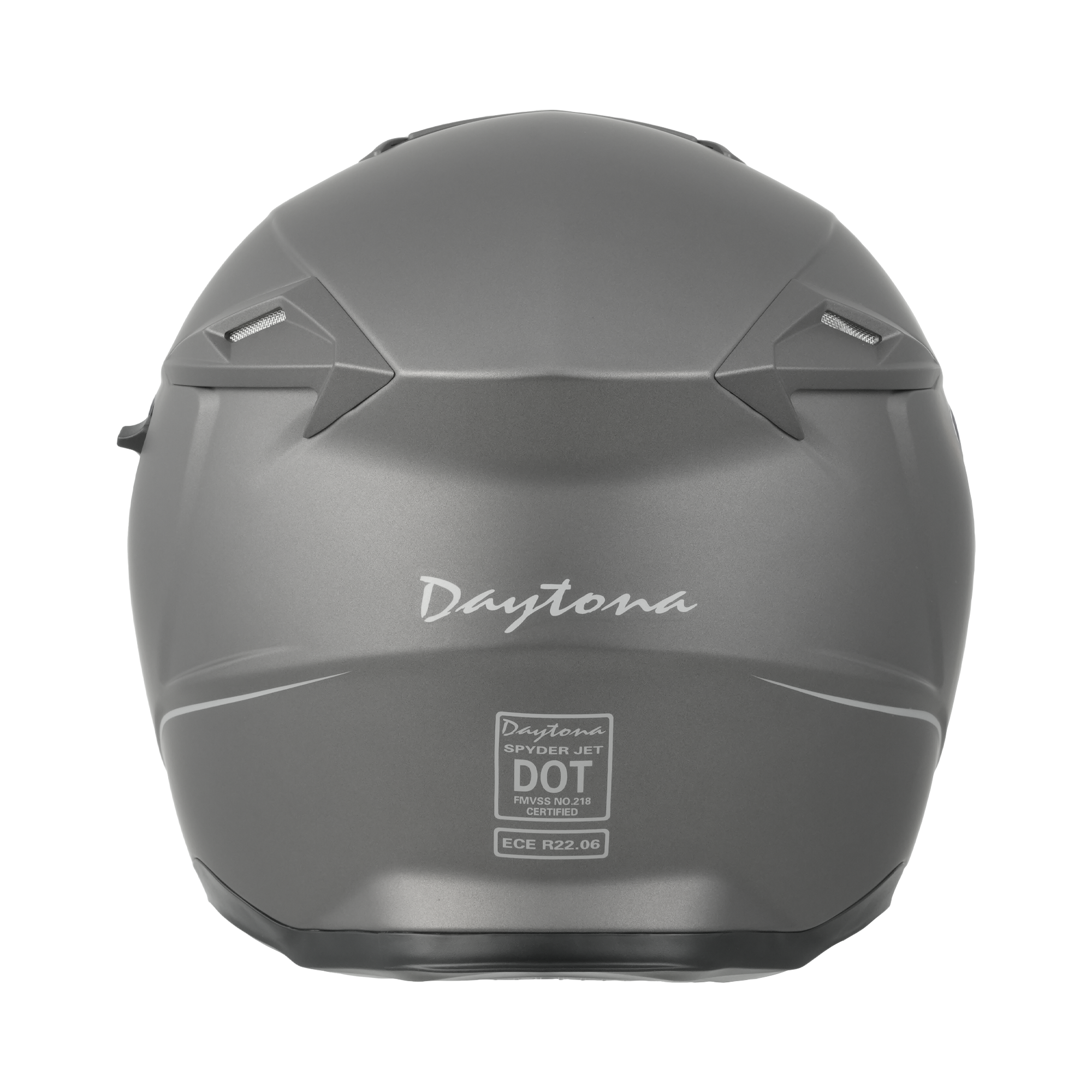 D.O.T. & ECE Daytona Spyder Jet Helmet - Gun Metal Grey Dull Metallic ...